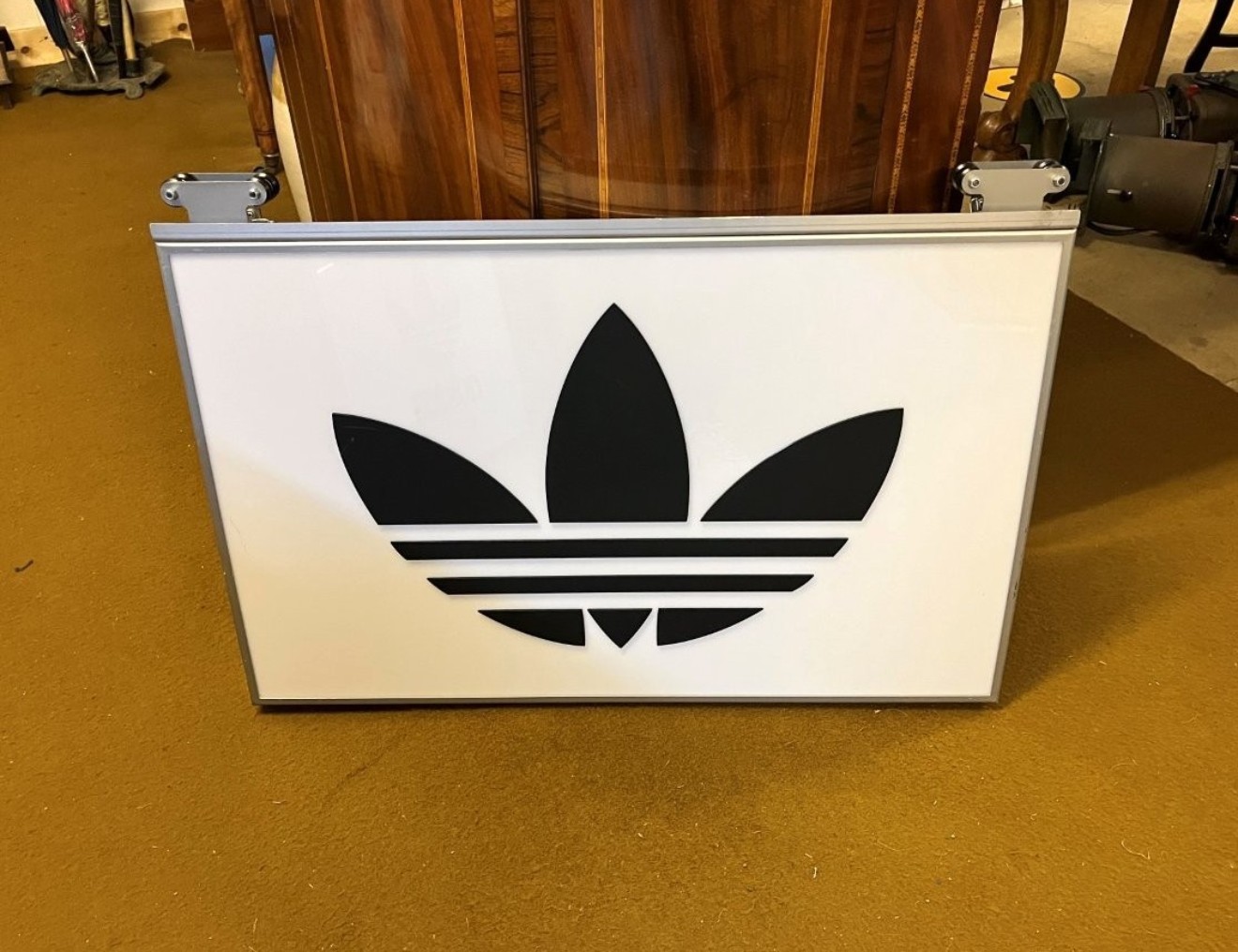 Vintage Illuminated "Adidas" Sportswear Sign - Bruce of Ballater