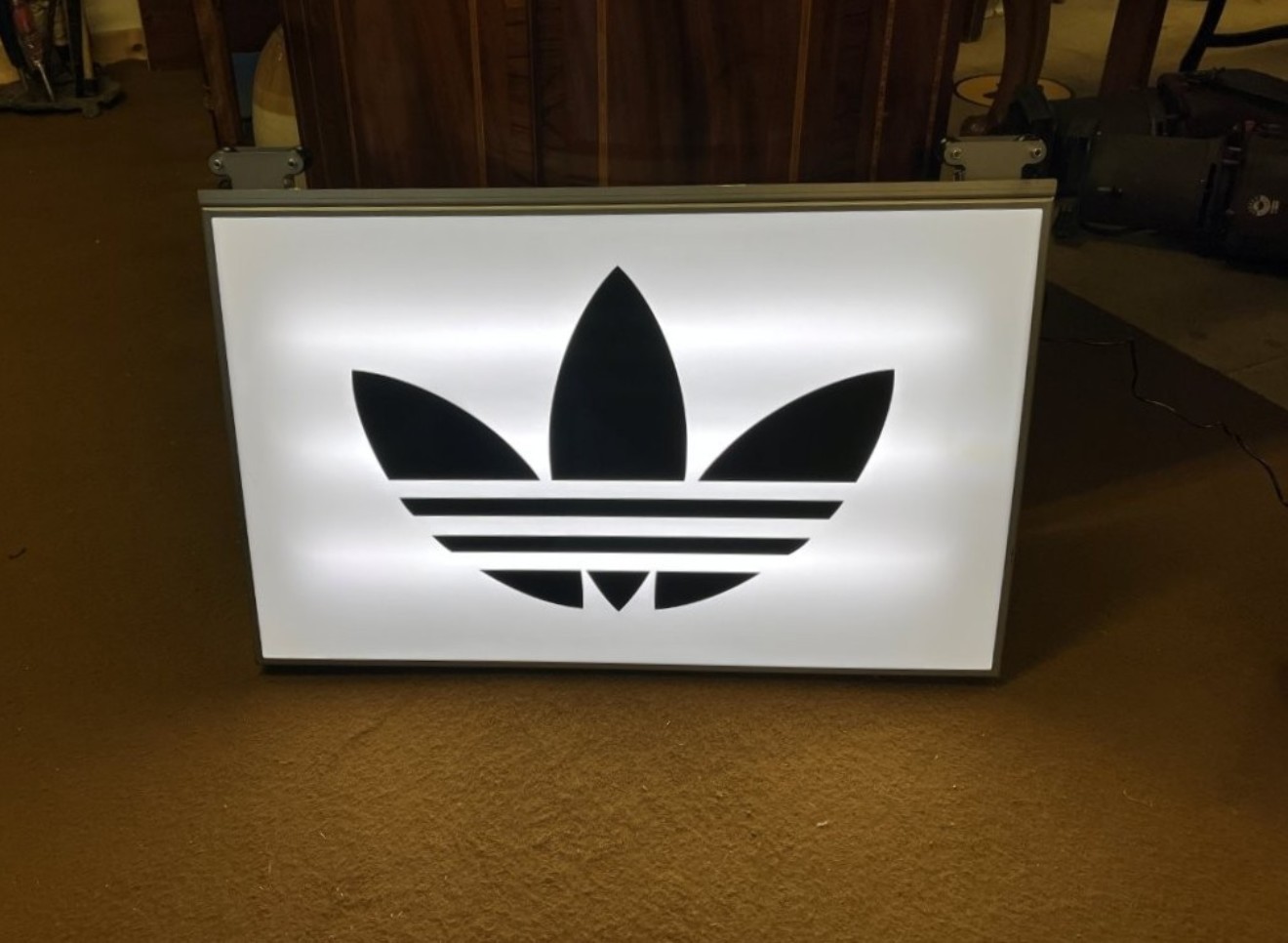 Vintage Illuminated "Adidas" Sportswear Sign - Bruce of Ballater