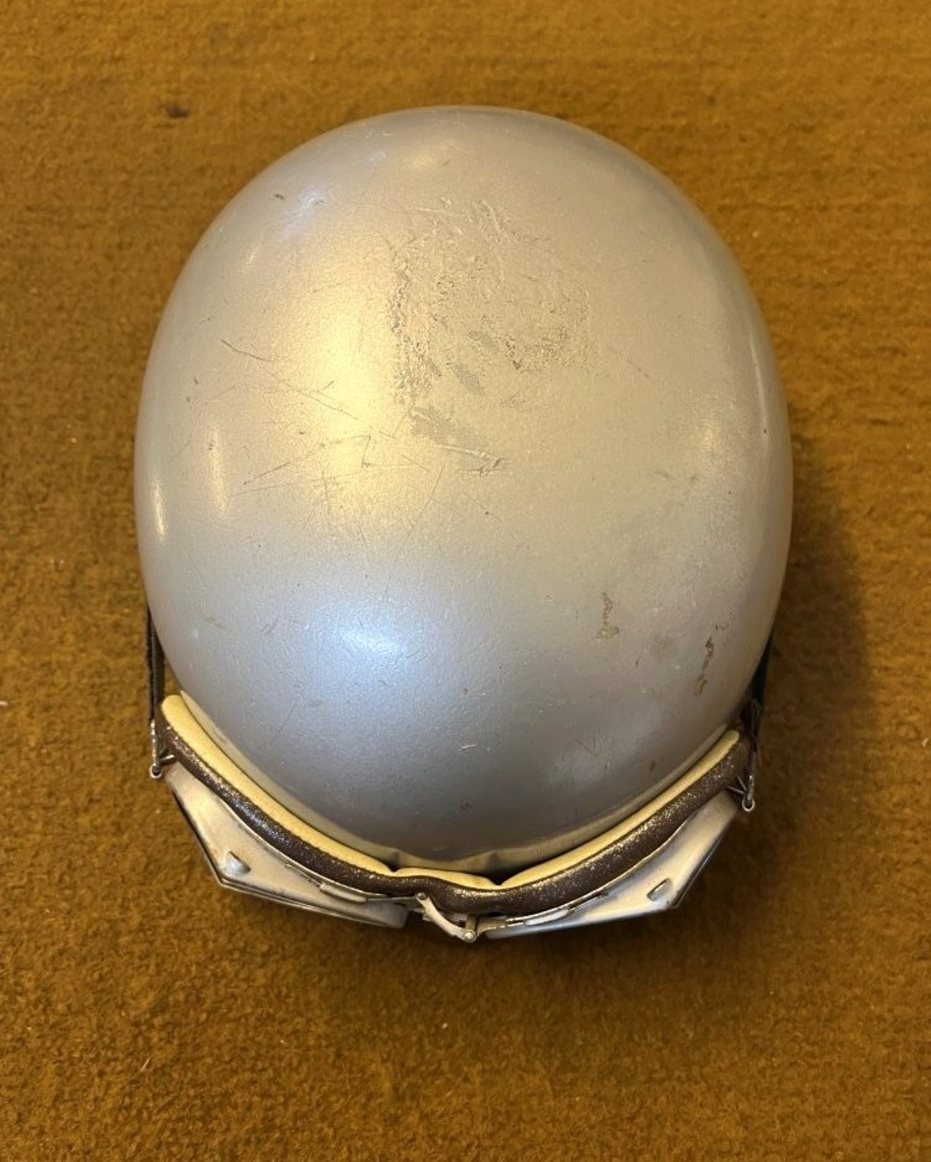 Vintage "The Kett" Pudding Basin ACU / TT Motorcycle Helmet and Aviator ...